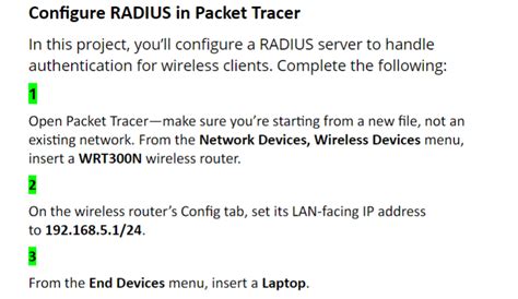 Solved Configure RADIUS In Packet Tracer In This Project Chegg