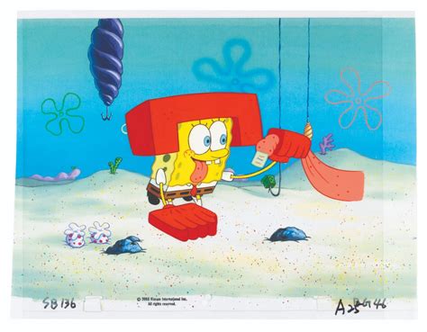 A Karate Choppers Spongebob Squarepants Production Cel