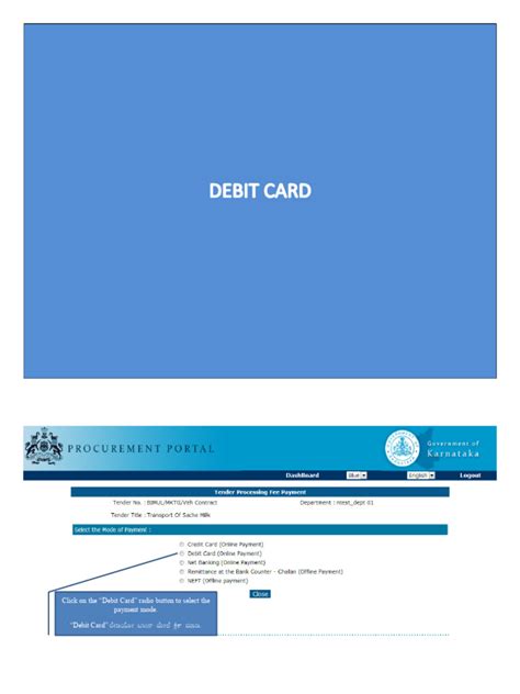 Payment Debit Card Pdf