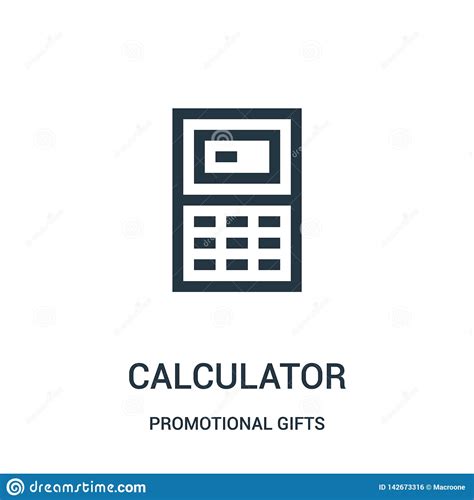 Calculator Icon Vector From Promotional Ts Collection Thin Line Calculator Outline Icon