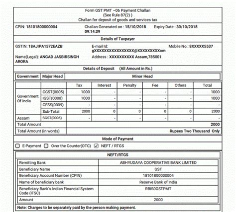 How To Create Gst Payment Challan And Edit The Saved Challan