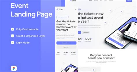 Duar Event Landing Page Ux And Ui Kits Websites Ft Uiux And Landing