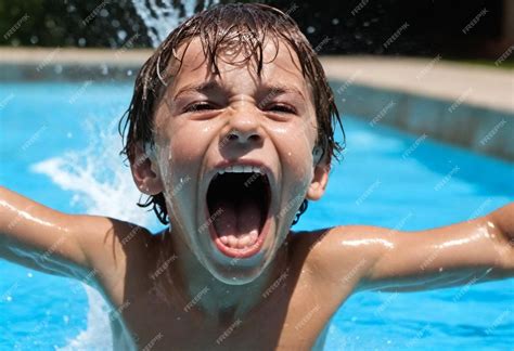Premium Photo A Boy With His Mouth Open And His Mouth Open