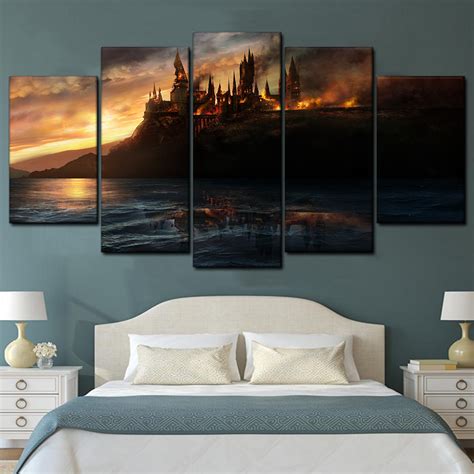 Harry Potter Castle 5 Piece Canvas Art Wall Decor Canvas Prints Artwork