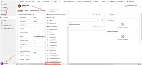 event records clickdimensions support