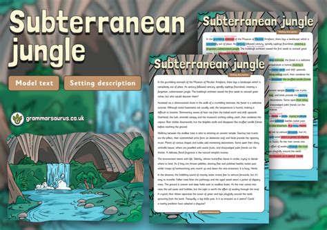 Year 4 Model Text Setting Description Subterranean Jungle Grammarsaurus