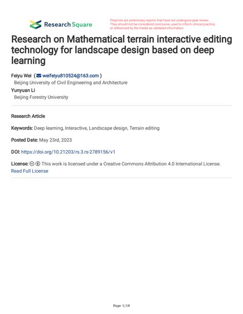 pdf research on mathematical terrain interactive editing technology