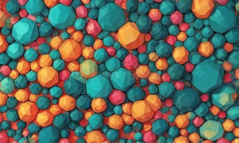 Vibrant Abstract Pattern Overlapping Geometric Shapes In Shades Blue