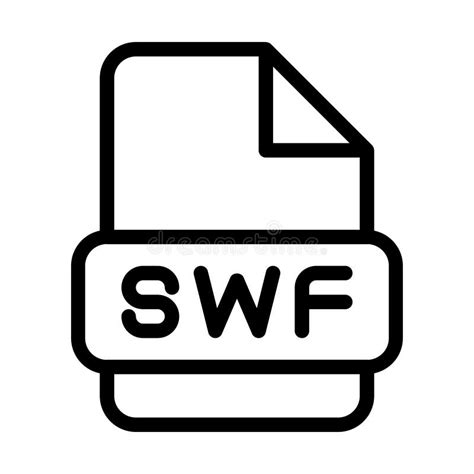 swf file icon type files sign outline symbol design icons format type