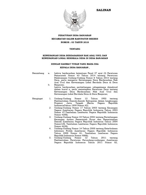 Perdes Kewenangan Pdf