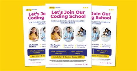 Coding School Flyers Print Templates Ft Flyer And Poster Envato
