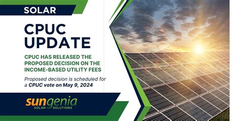 Cpuc Proposal Released For Utility Income Based Fees Sungenia Solar