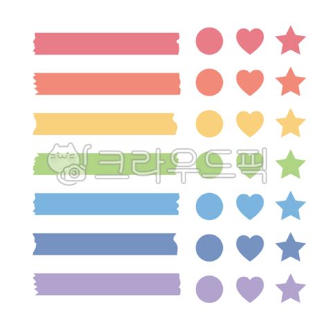 테이프 스티커 마스킹테이프 종이테이프 세트 사진이미지일러스트캘리그라피 Green Seed작가