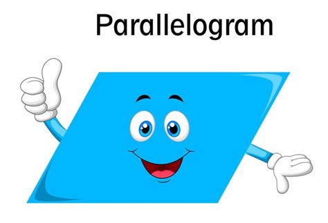 Premium Vector Happy Smiling Parallelogram Shape