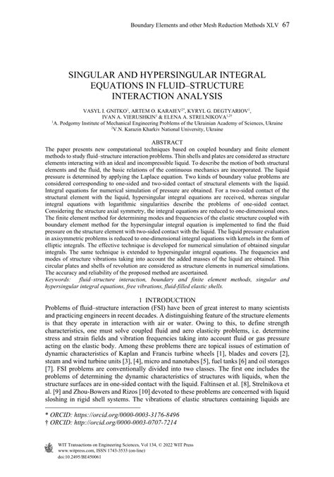Pdf Singular And Hypersingular Integral Equations In Fluidstructure