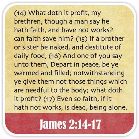 James 214 17 What Doth It Profit My Brethren Though A Man Say He