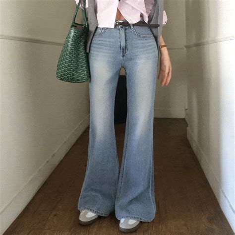 [핏보장 실물극찬] 웨스 데님 세미부츠컷 팬츠 일자팬츠 부츠컷팬츠 하이웨스트 봄데님 에이블리