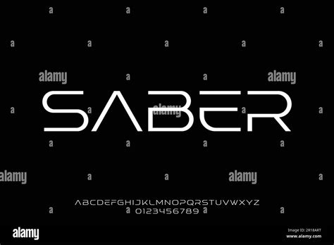 Modern Technology Display Font Vector Stock Vector Image And Art Alamy