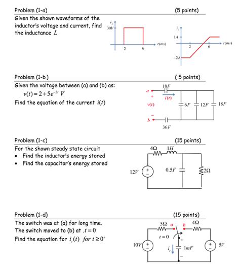 Solved 5 Points Problem 1 A Given The Shown Waveforms Of