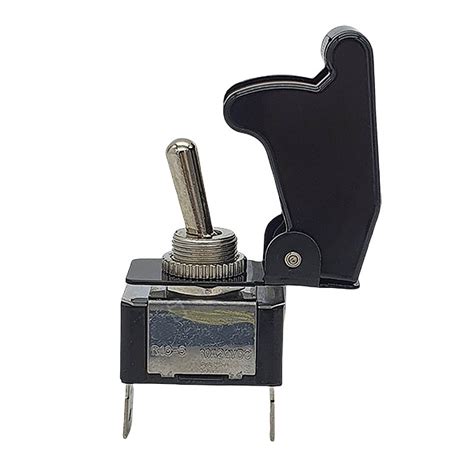 Toggle Switch On Off 12v 20a With Black Missile Switch Cover Spst Narva