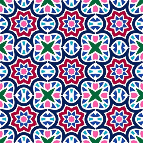 Premium Vector Stained Glass Window Seamless Pattern Background