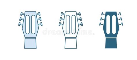 Blue Guitar Icon Isolated On White Background Acoustic Guitar String Musical Instrument Stock