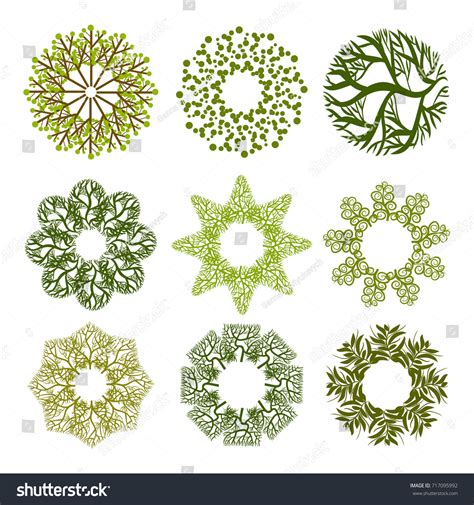 Trees Top View Architecture Landscape Design Stock Vector Royalty Free Shutterstock