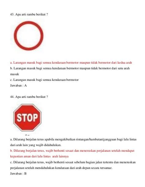 36 Soal Tes Sim C Benar Atau Salah Terbaik Simpel Dan Elegan