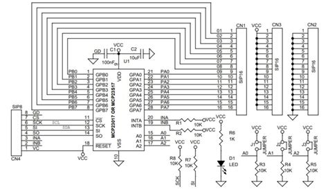 16 Bit I O Expander With Serial Interface SPI Or I2C Electronics Lab
