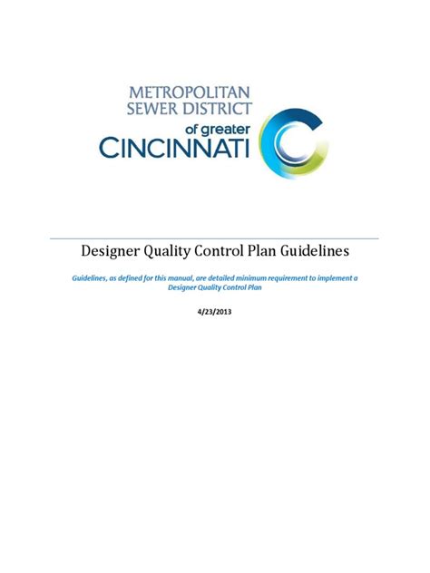 qa qc guidelines pdf pdf quality assurance specification