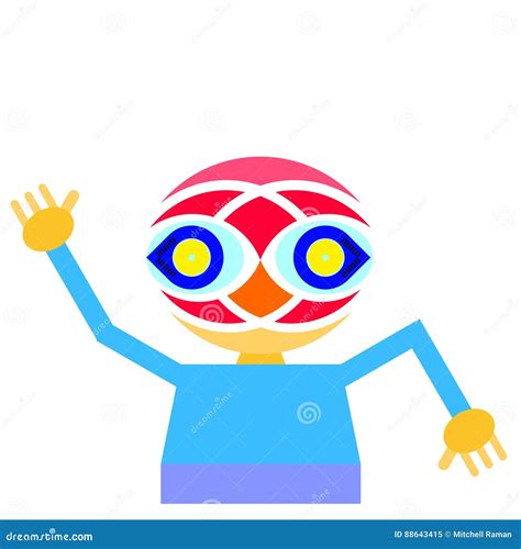 Funny Weird Character Vector Icon Stock Vector Illustration Of Shirt