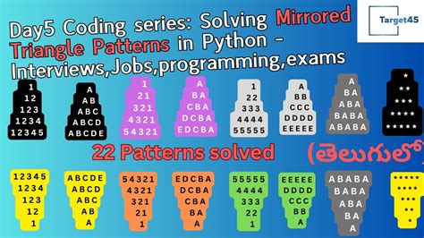 Day5 Coding 22 Mirrored Triangle Patterns In Python Interview Job