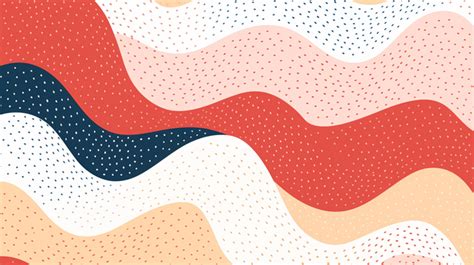 Seamless Patchwork Vector Background Stippled Wavy Geometric Pattern In Chic Retro Colors Fade