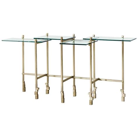 Console Table In Brass And Glass For Sale At 1stdibs