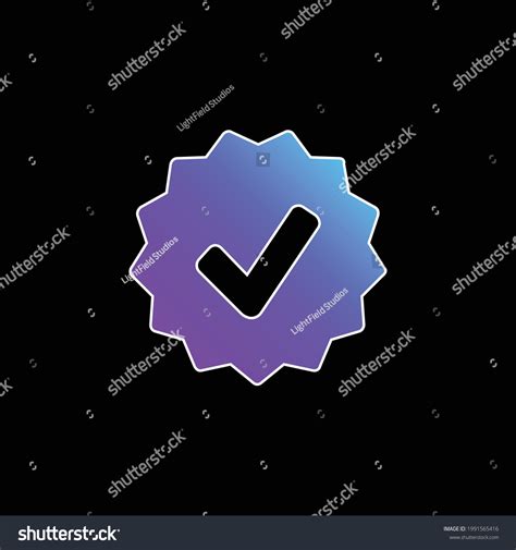 Approval Symbol Badge Blue Gradient Vector Stock Vector Royalty Free 1991565416 Shutterstock