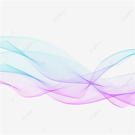 기술 일러스트 감각 그라데이션 선 요소 곡선 부드러운 웨이브 Png 일러스트 및 Psd 이미지 무료 다운로드 Pngtree