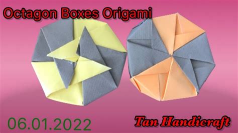 Tutorial Ke 590 Origami Octagon Boxes Box Series Youtube