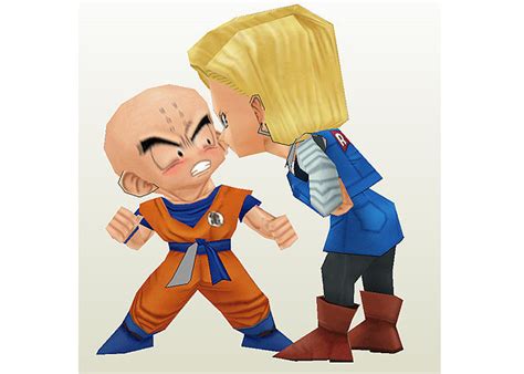 Chibi Krillin And Android 18 Kit168 Shop Đồ Chơi Mô Hình Giấy