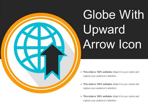 Globe With Upward Arrow Icon Presentation PowerPoint Templates PPT Slide Templates