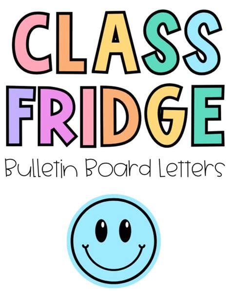 Class Fridge Bulletin Board Letters By Miss Honey Wannabee Tpt