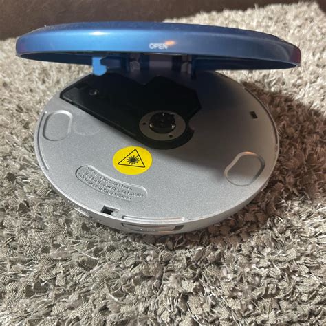 Blue And Silver Cd Player Depop