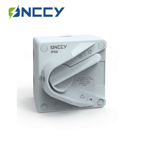 Pv Array Dc Isolator Switch Ip66 Ac500v 20a 35a 63a Iec Saa Tuv Ce