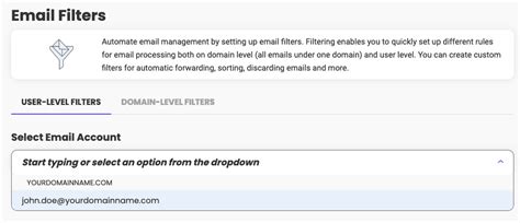 email security user domain level filtering tutorial siteground