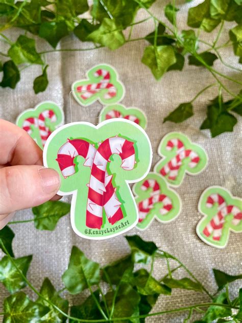 Spikey Candy Stickers Glossy Water Resistant Vinyl Creepy Holiday