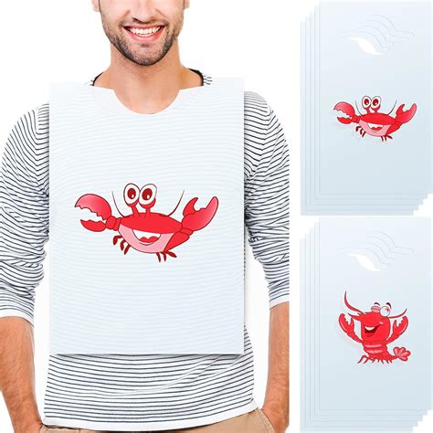 Geyoga 30 Pieces Lobster Crab Bibs Bulk 23 Inch Crawfish