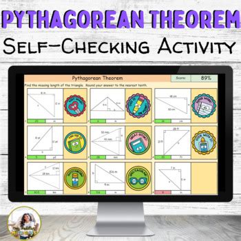 Pythagorean Theorem Activity Self Checking By Mrs Padillas Math Class