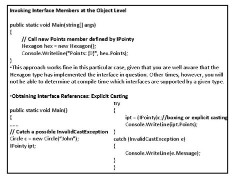 Defining Interfaces Using C An Interface Is Nothing