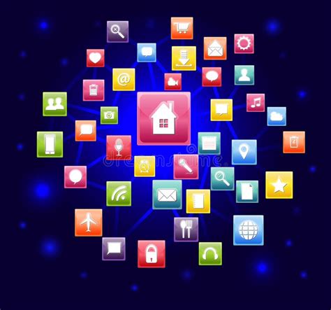 Flat Icons With Shadow Stock Vector Illustration Of Icon