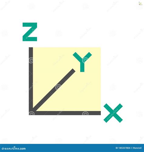 Xyz Axis For Graph Icon Vector Illustration 185337802