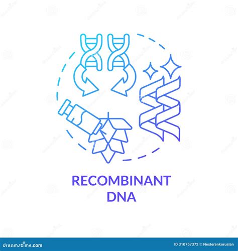 Recombinant Dna Blue Gradient Concept Icon Stock Vector Illustration